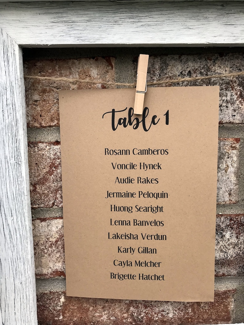 Barnwood Wedding Seating Chart Frame: Rustic Table Card Holder (24" X ...