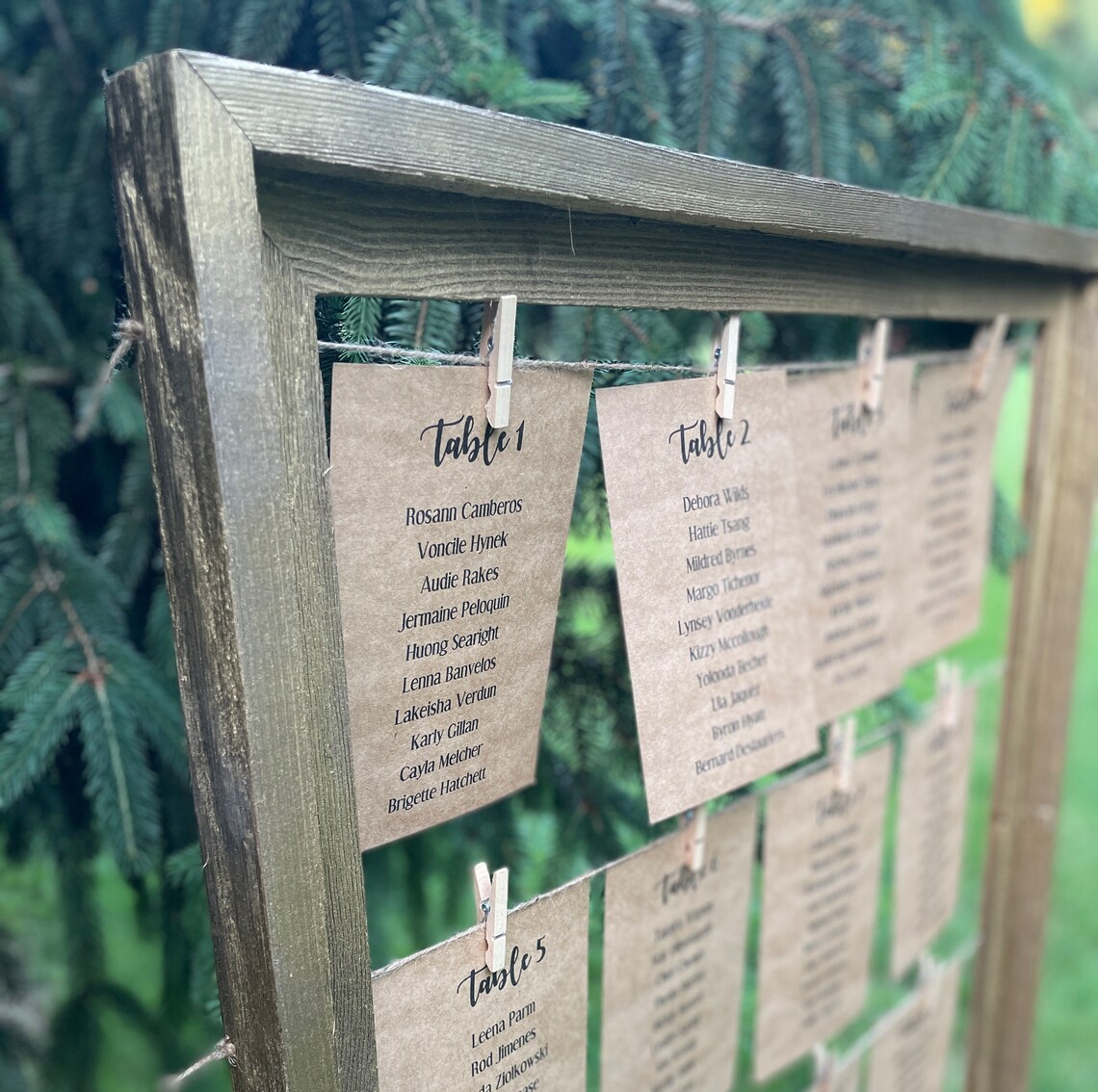 Rustic Wedding Seating Cards Wedding Table Card Alternative - Etsy