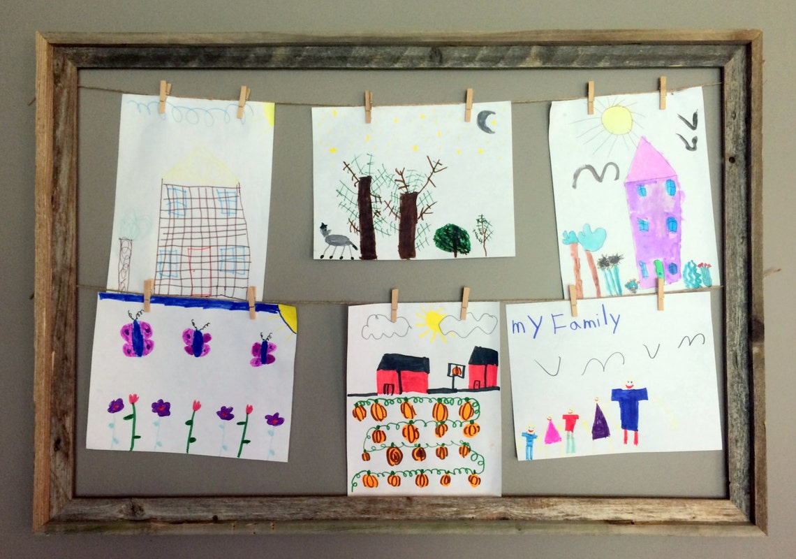Kids Art Display Artwork Display Frame Homework Display - Etsy