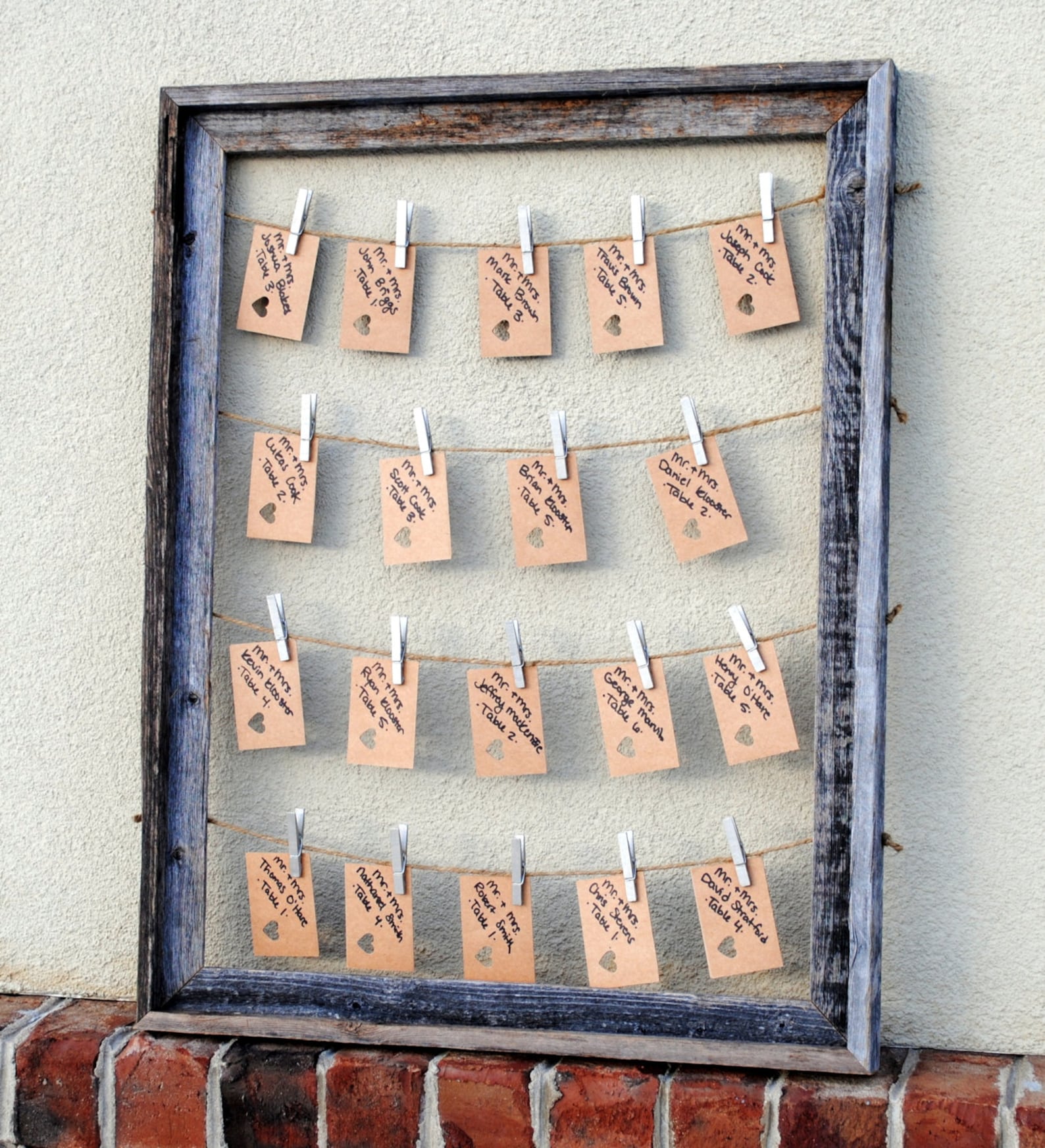 Rustic Wedding Seating Chart Seating Chart Frame Rustic - Etsy