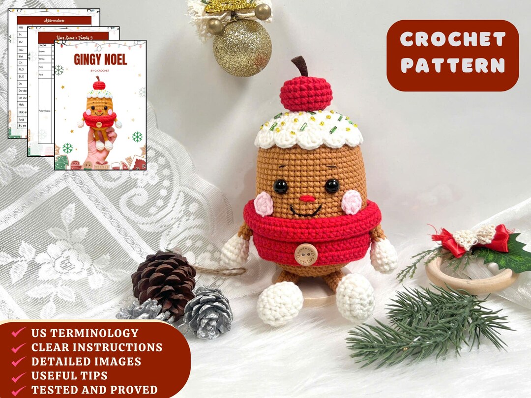 Joyful Spuds Christmas Ornaments Crochet Pattern - GINGY NOEL - Etsy