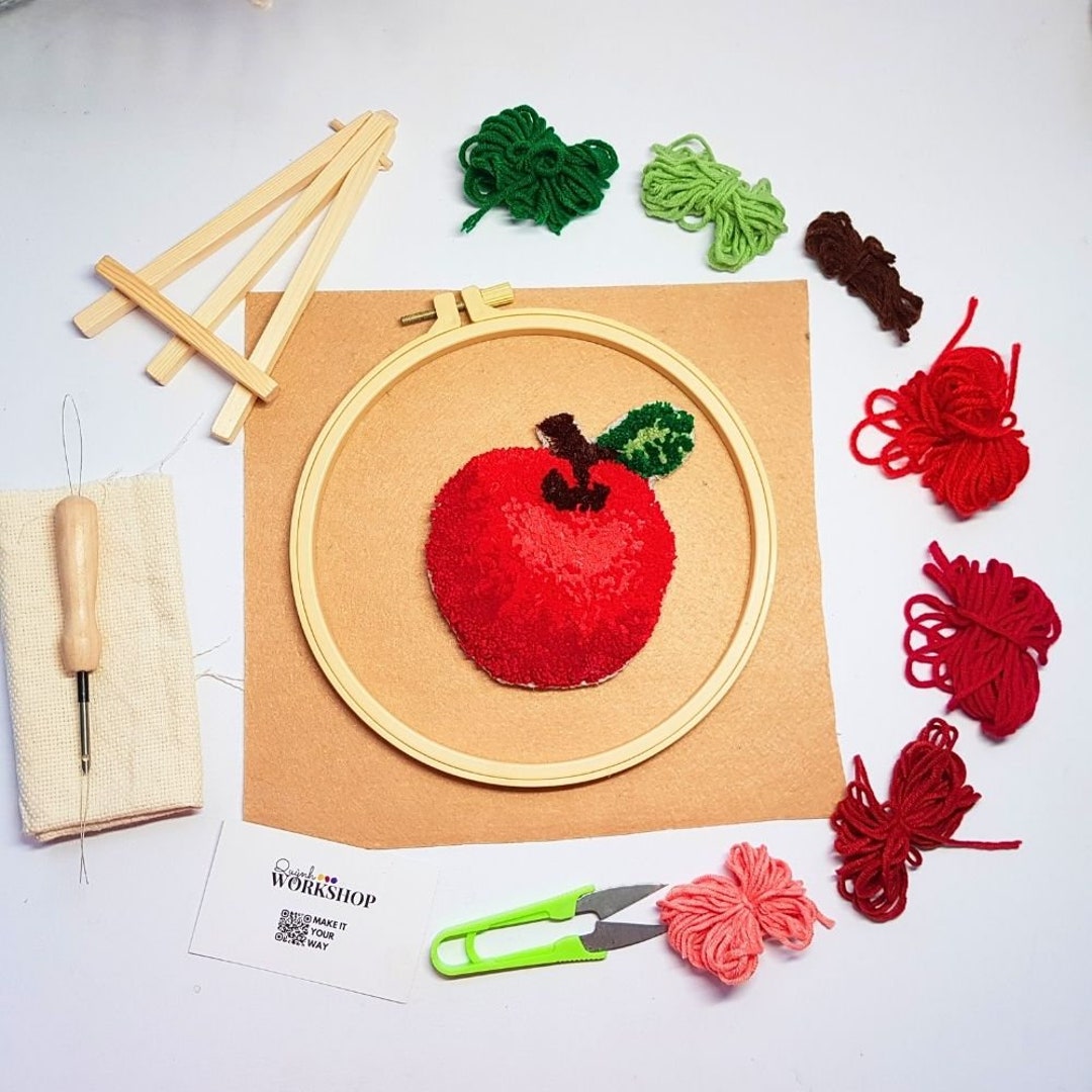 DIY Punch Needle Kit for All Ages 2 - Complete Needlepoint Tool Set ...