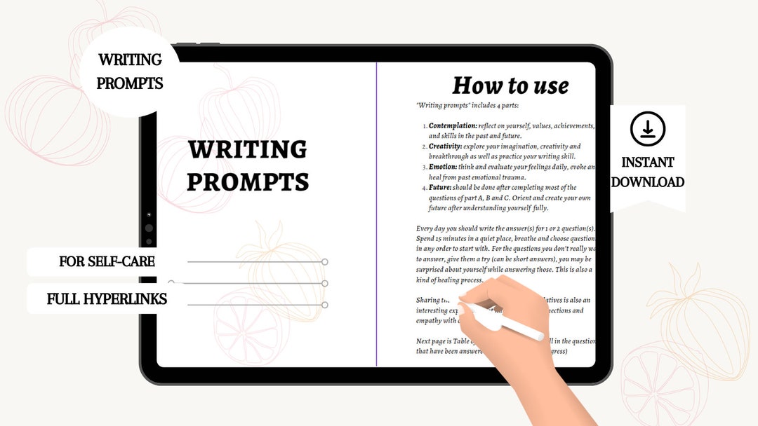 Inspiring Writing Prompts Book: Instant PDF Download - Etsy