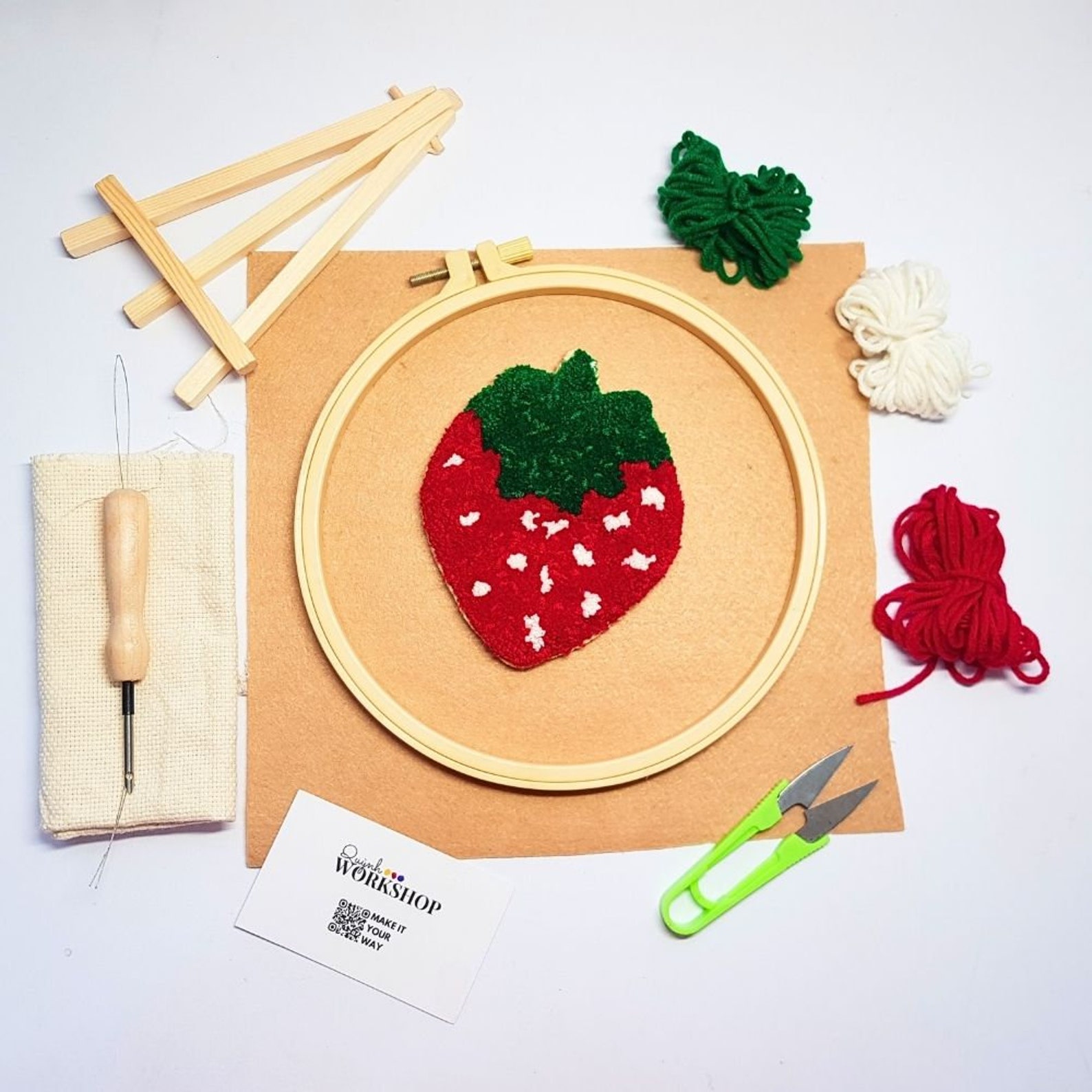 DIY Punch Needle Kit for All Ages 1 - Complete Needlepoint Tool Set ...