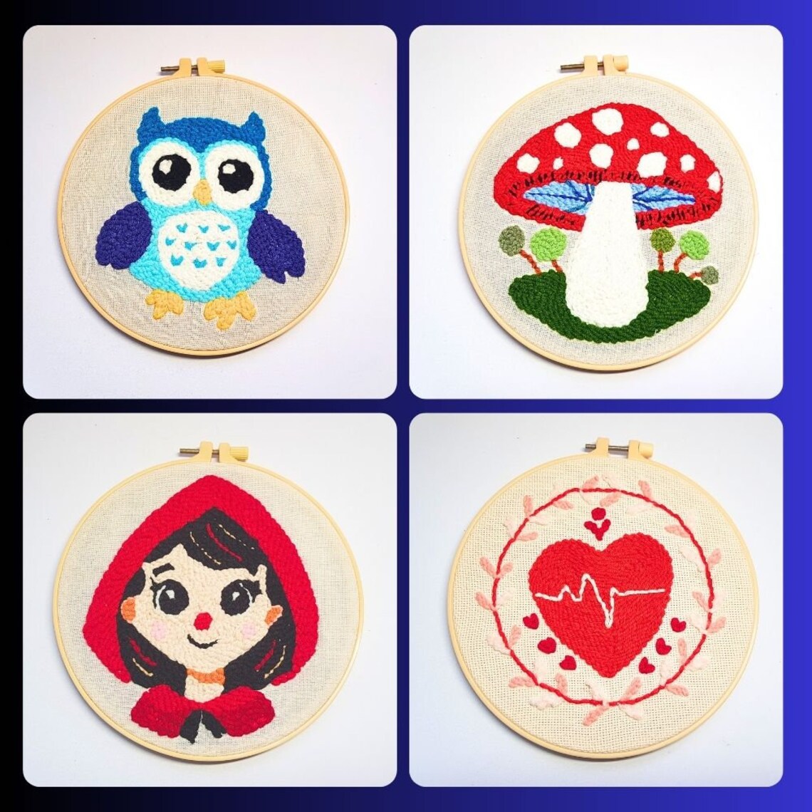 DIY Punch Needle Kit for All Ages 5 Complete Needlepoint Tool Set With ...