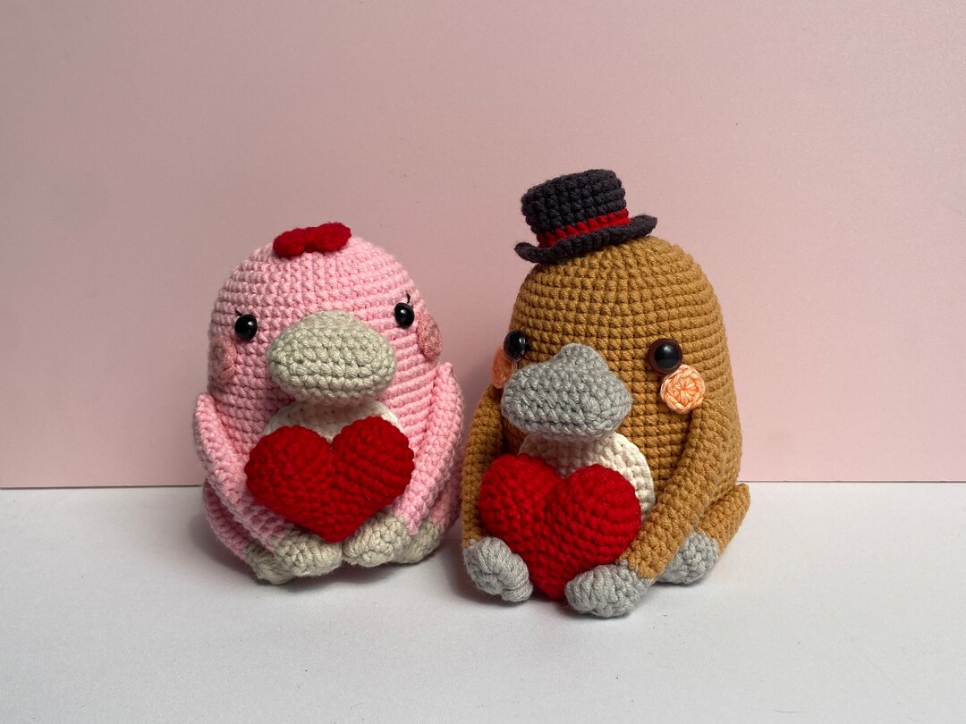 Handmade Valentine the Platypus Heart Unique Gift for Love, Gift for ...