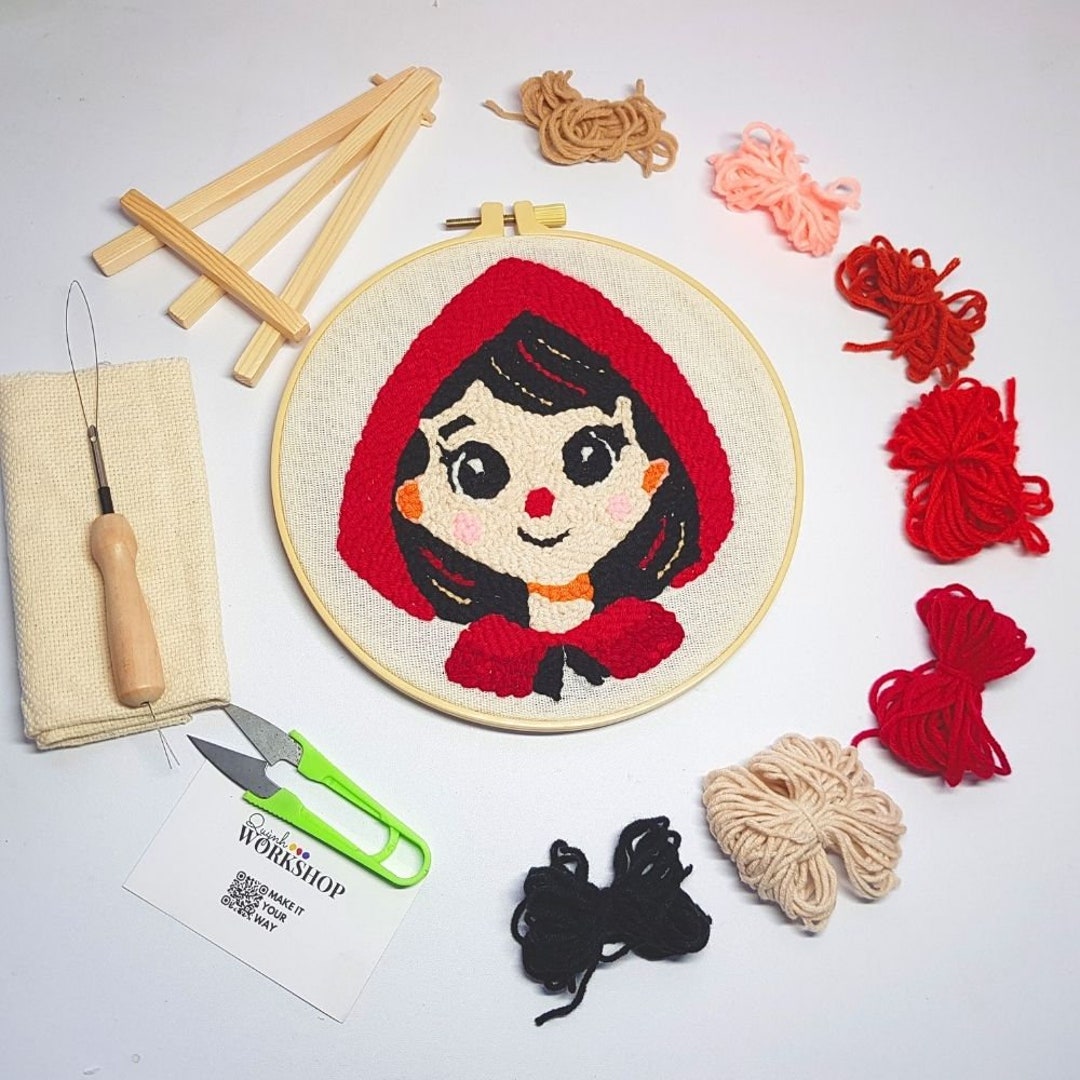 DIY Punch Needle Kit for All Ages 5 - Complete Needlepoint Tool Set ...