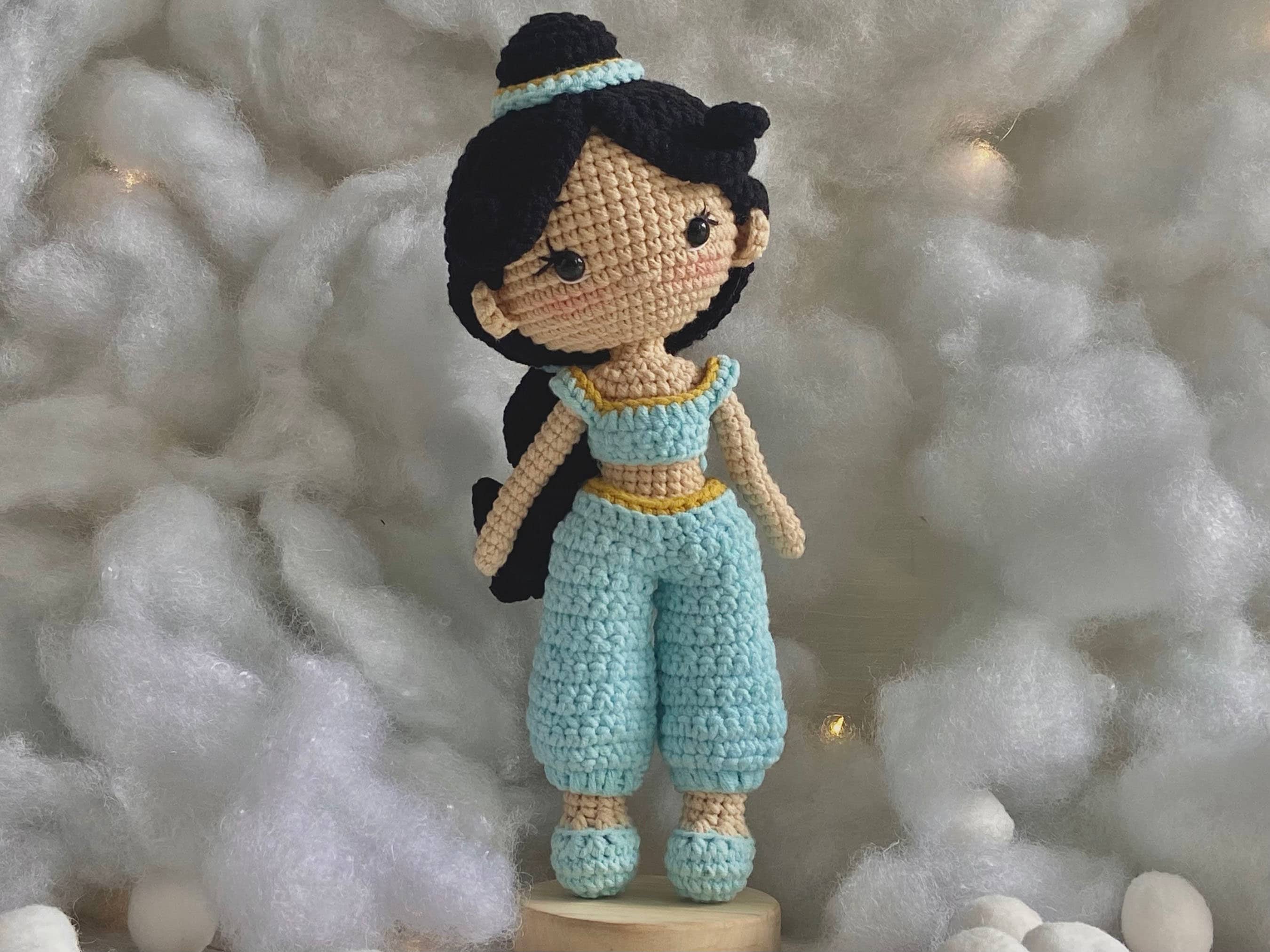 Amigurumi Jasmine Crochet Doll Finished Handmade Aladdin - Etsy
