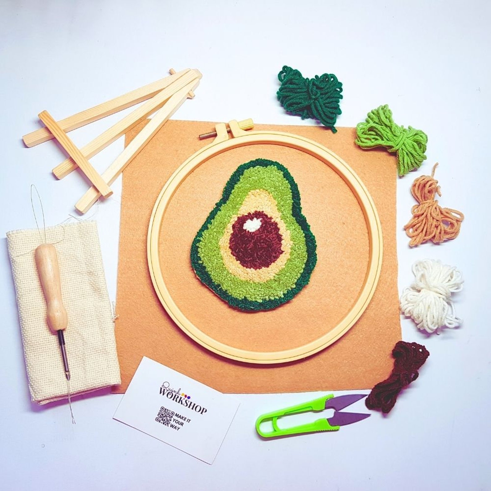 DIY Punch Needle Kit for All Ages 1 - Complete Needlepoint Tool Set ...