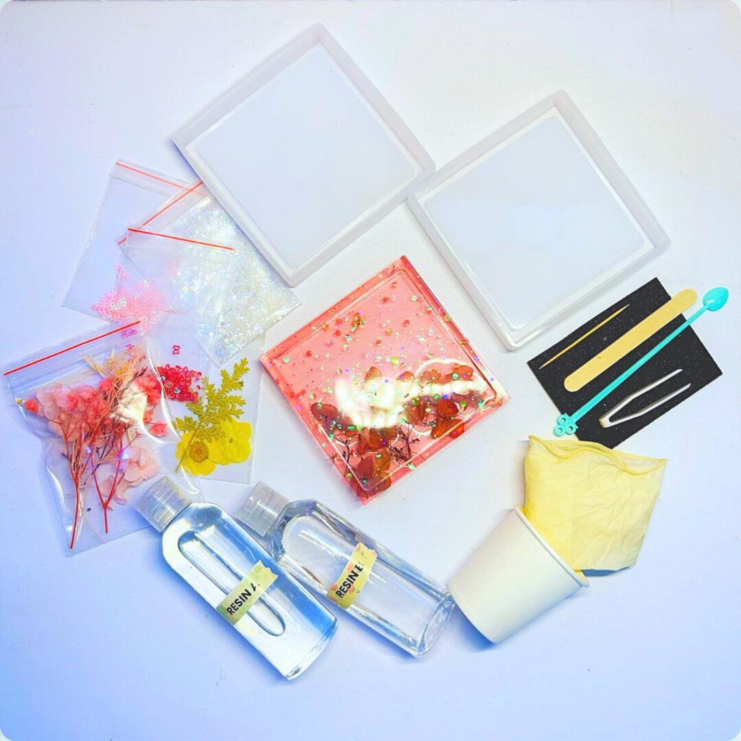 DIY Kits - Resin Coaster 2 - Complete Craft Kit With Instructions - Etsy