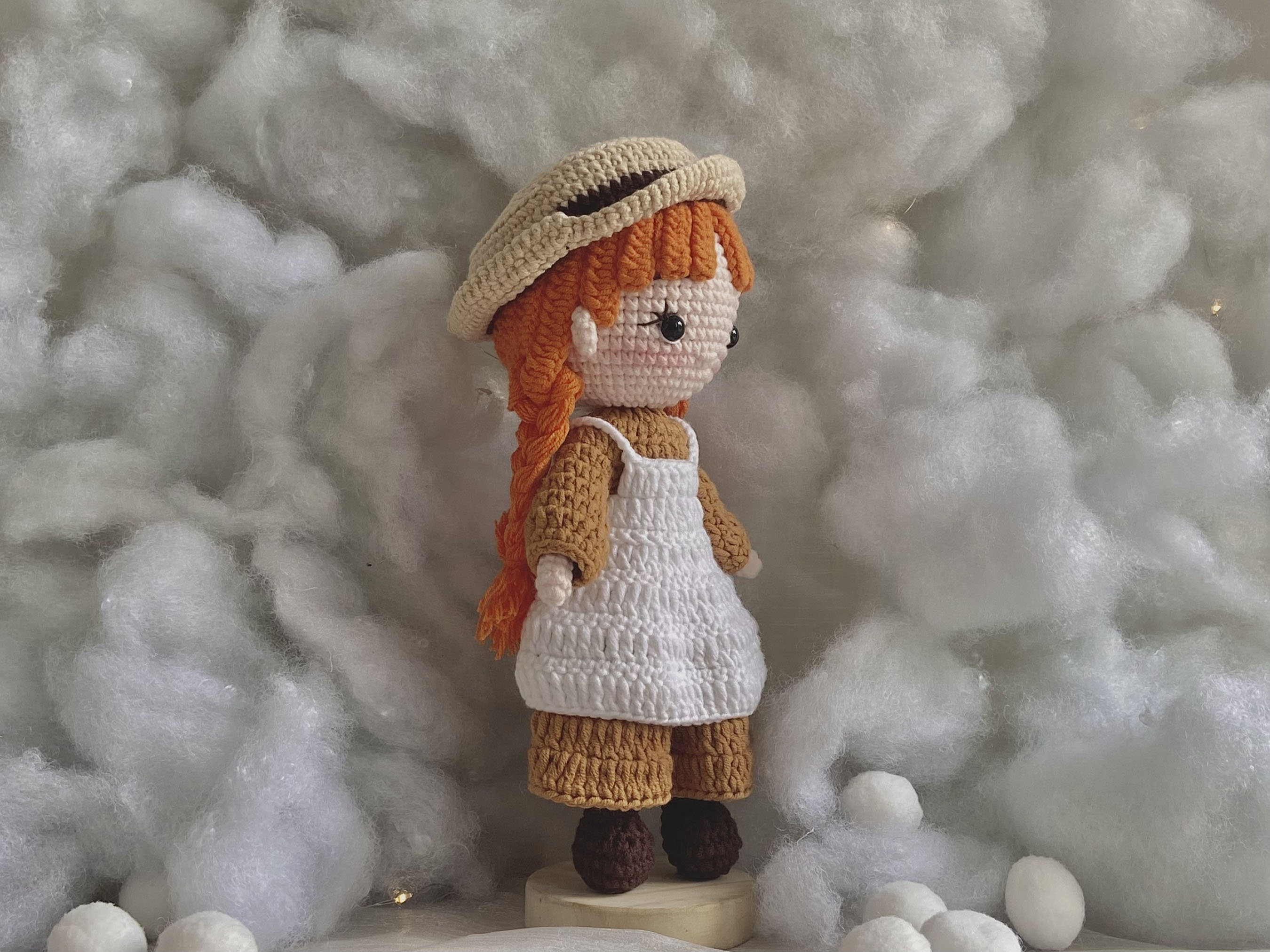 Handmade Red Hair Anna Crochet Doll Finished Frozen Amigurumi Gift for ...