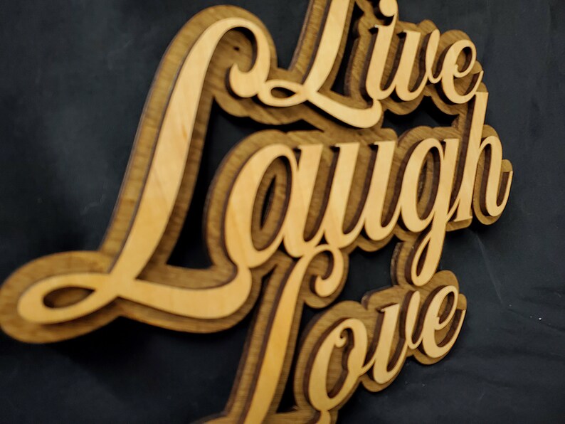 Live Laugh Love Sign, Layered Love Sign, 3D Art, Layered Decor ...