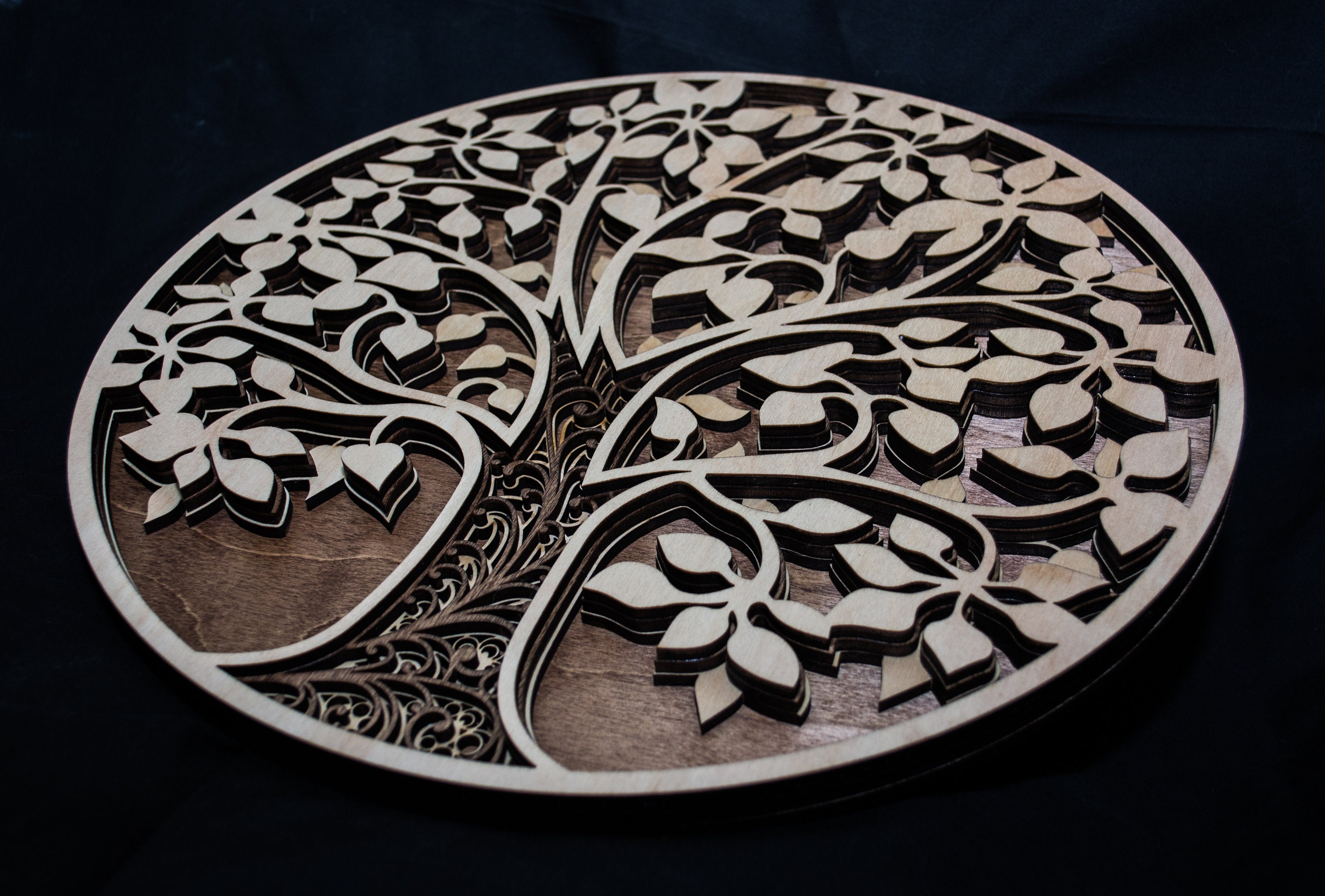 4 Layer Wood Family Living Tree of Life Wall Art. Multiple Sizes ...