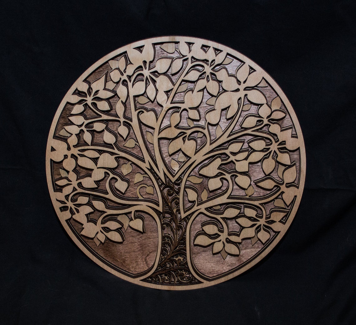 4 Layer Wood Family Living Tree of Life Wall Art. Multiple Sizes ...