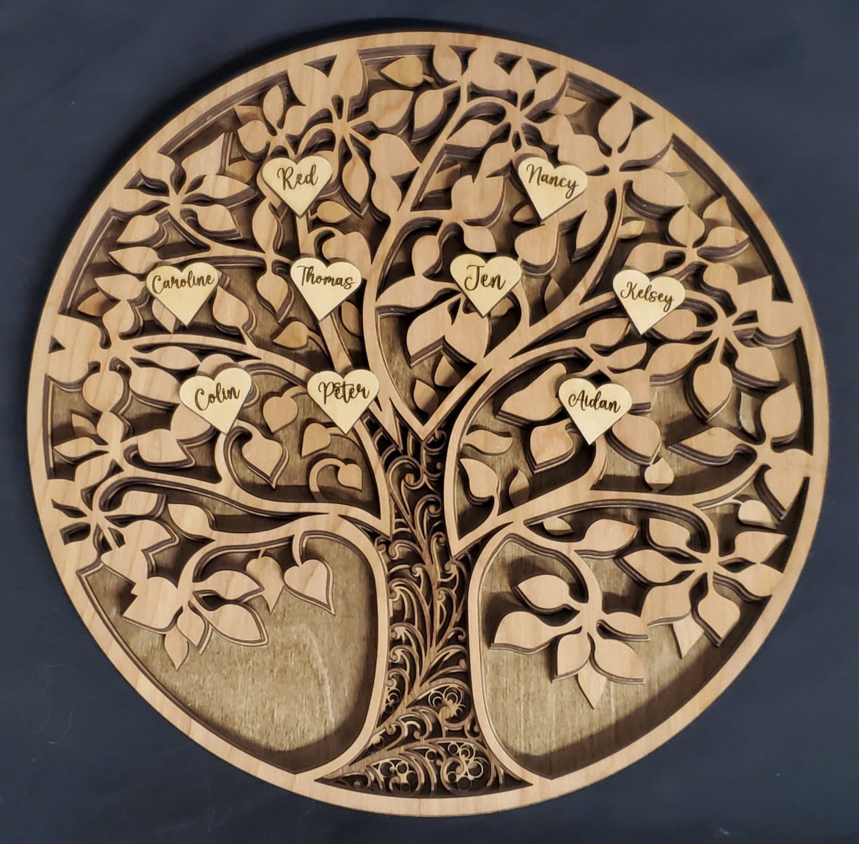 4 Layer Wood Family Living Tree of Life Wall Art. Multiple Sizes ...