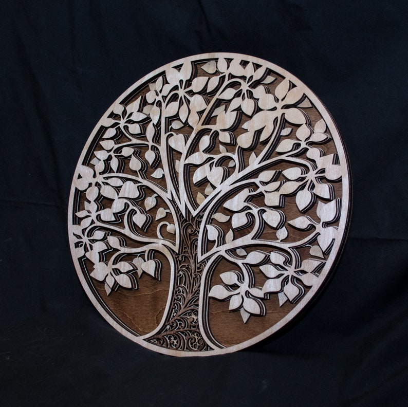 4 Layer Wood Family Living Tree of Life Wall Art. Multiple Sizes ...