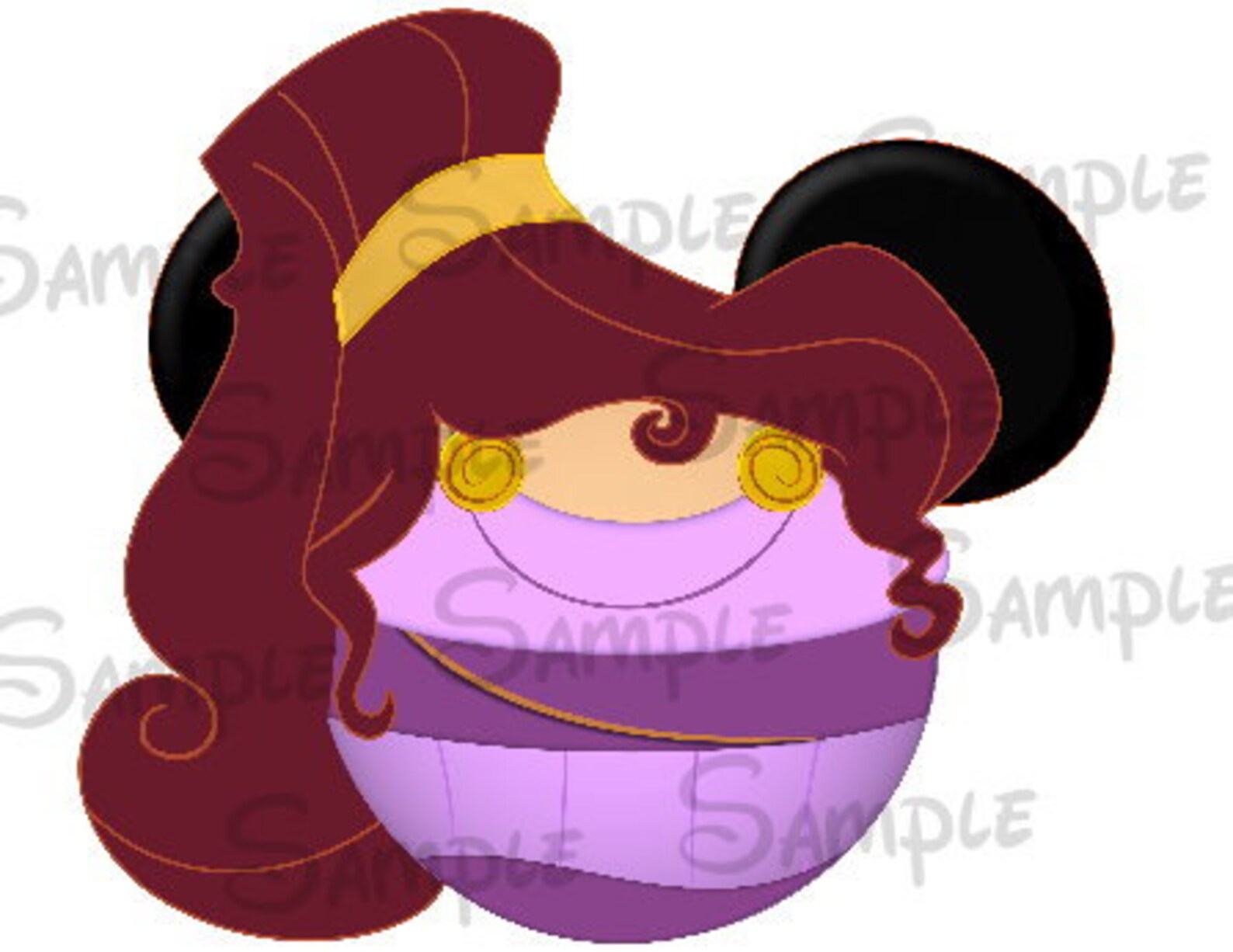 Hercules Megara Inspired Character DIGITAL Printable Mouse Head File - Etsy