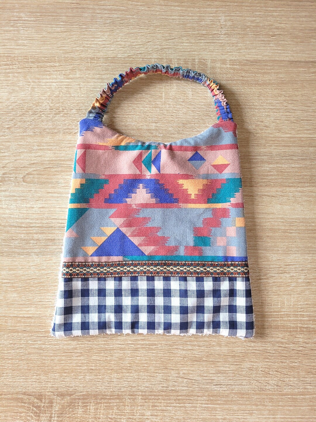 Elastic Bib, Canteen, Nursery, Fabric Scraps, Geometric Patterns ...
