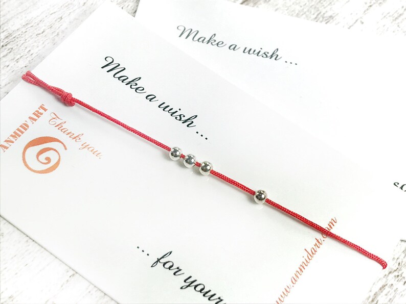 Red String Bracelet Simple String Wish Karma Bracelet | Etsy