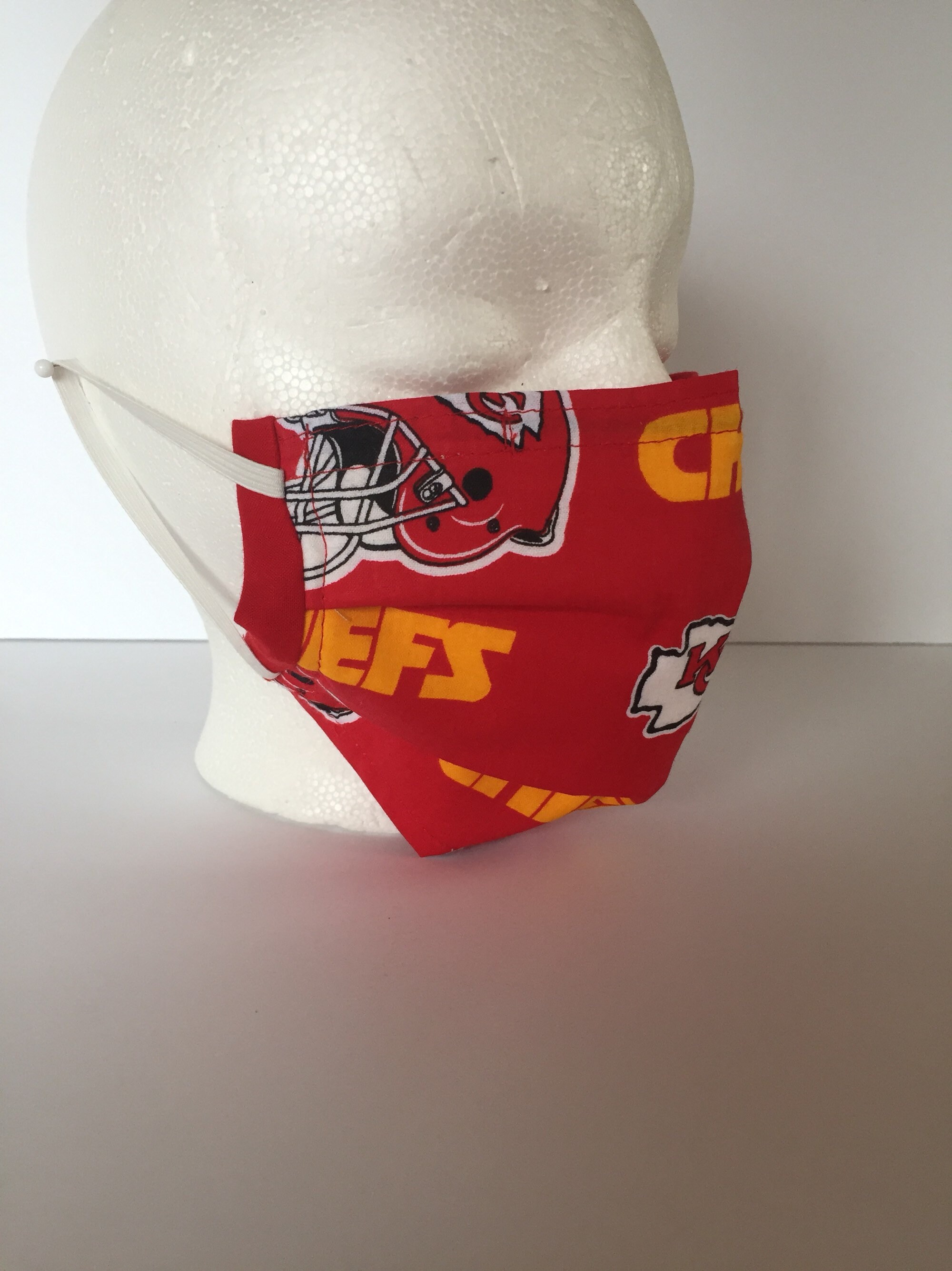 Face Mask Kansas City Chiefs Washable Fabric Three Layer Face Protector ...