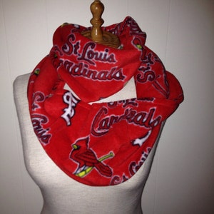 Cardinal Red Fleece Infinity Scarf - Etsy