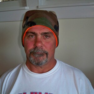Reversible Camo/ Hunter Orange Fleece Hat | Etsy