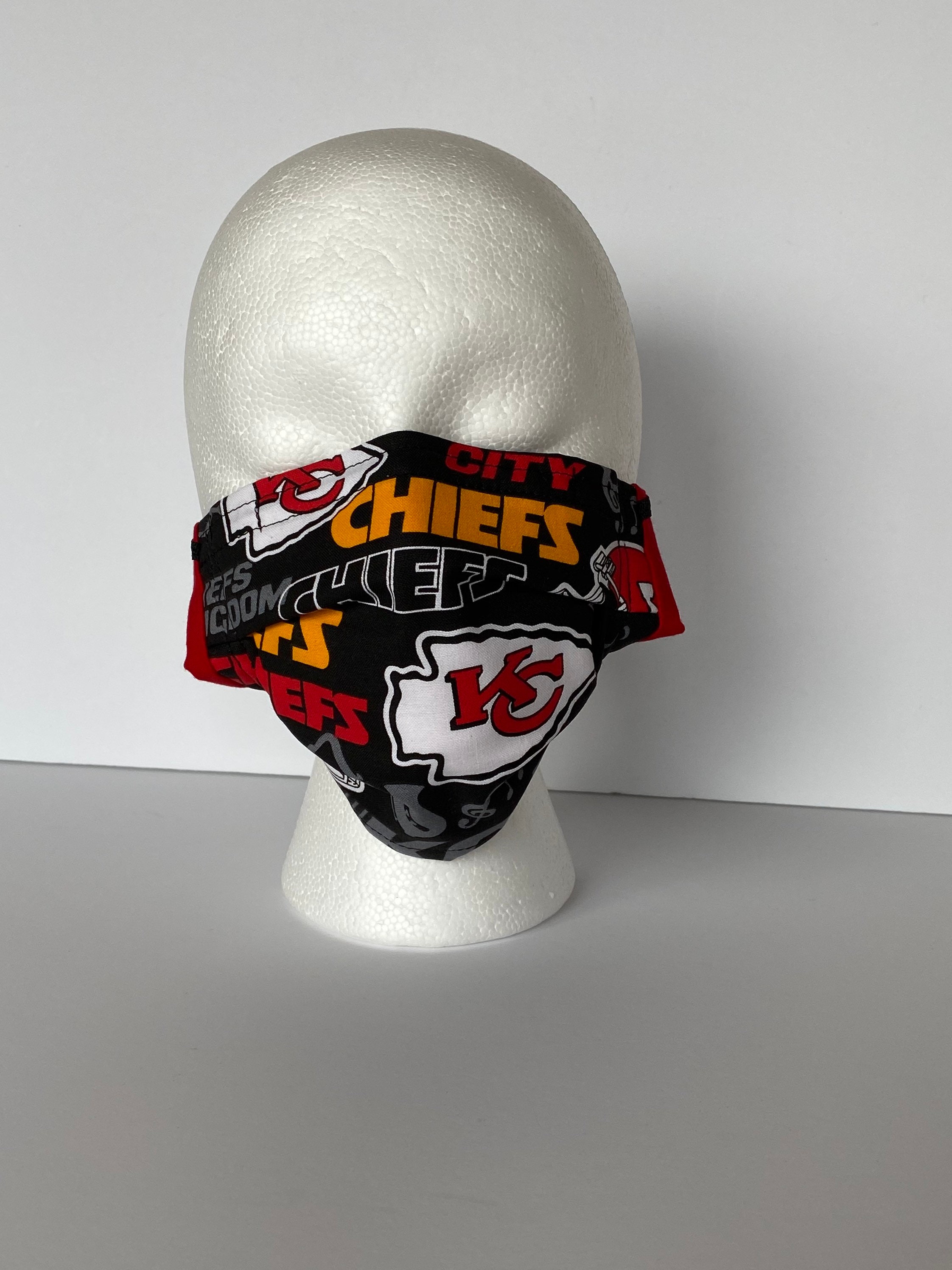 KC Face Mask Kansas City Chiefs Kingdom Washable fabric three | Etsy