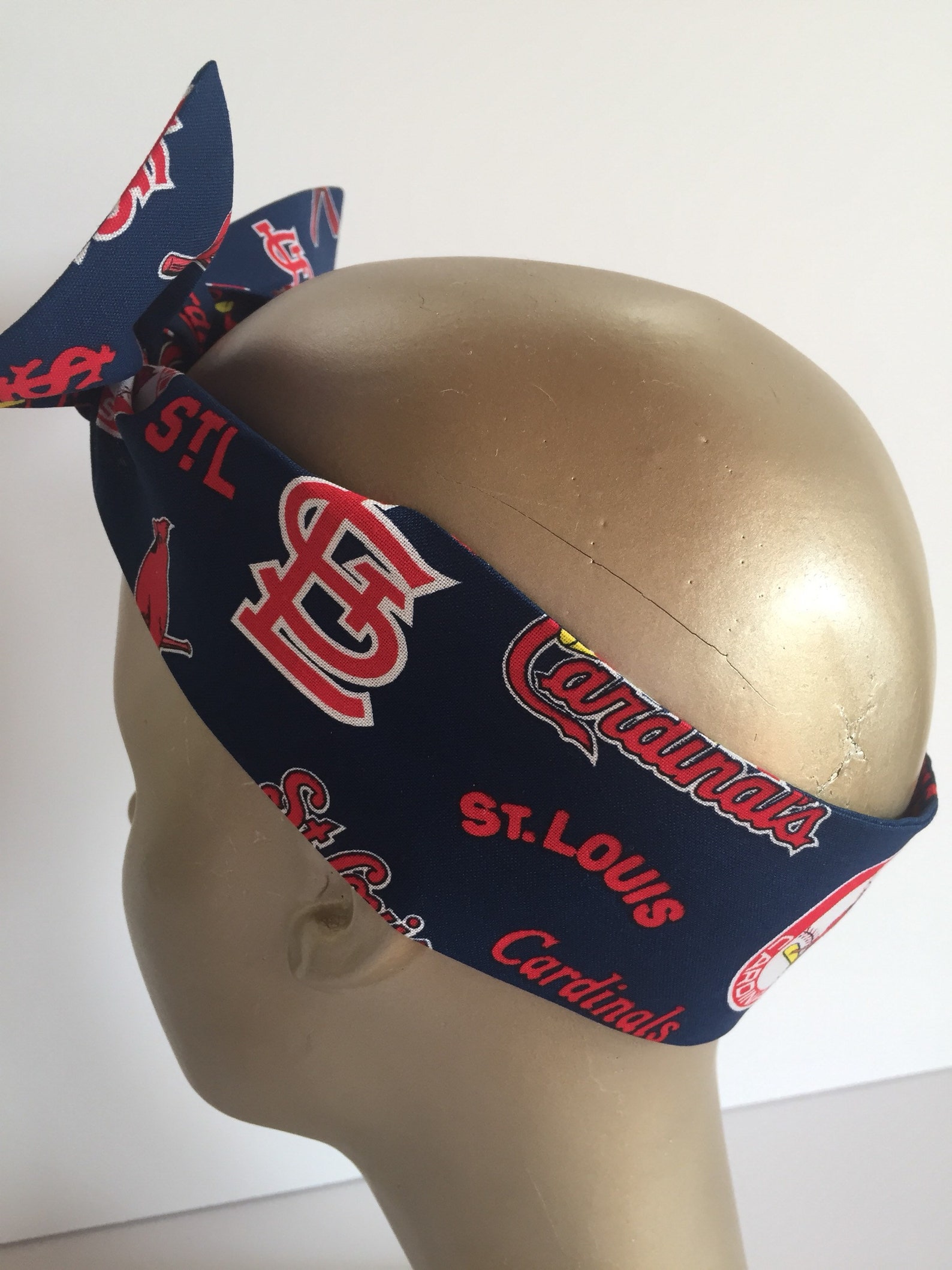 St. Louis Cardinals Navy Blue Baseball Headband Knot Headband - Etsy