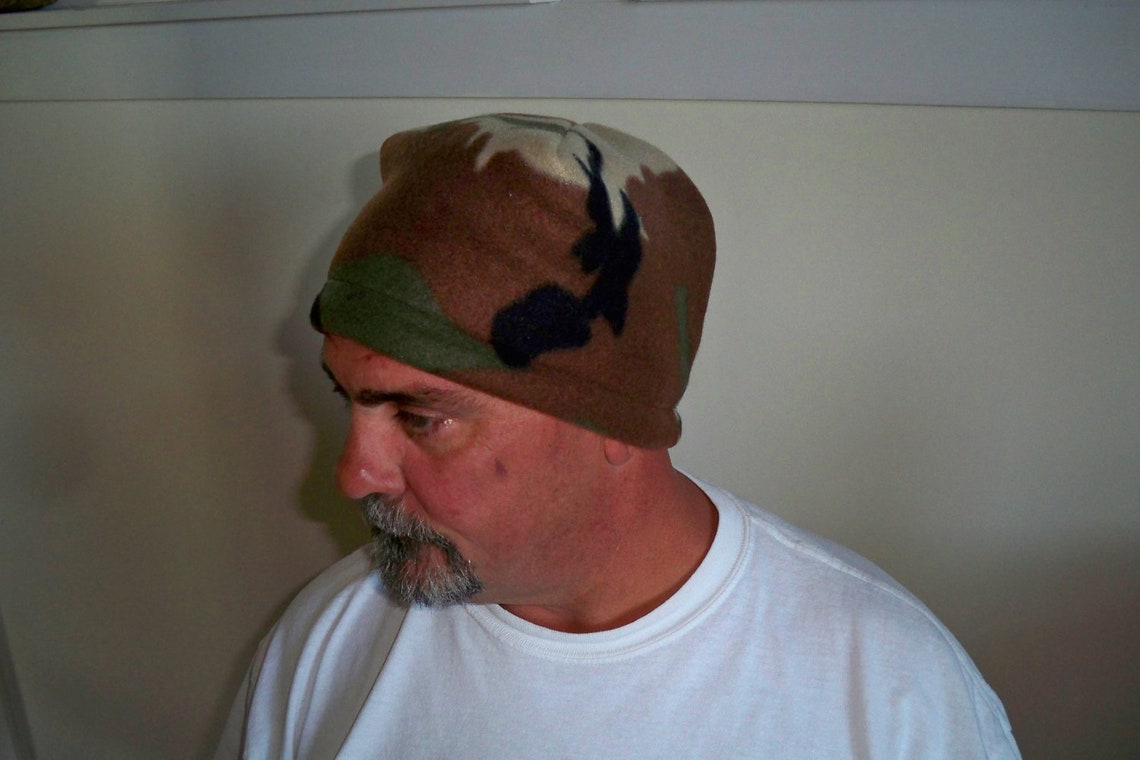 Reversible Camo/ Hunter Orange Fleece Hat | Etsy