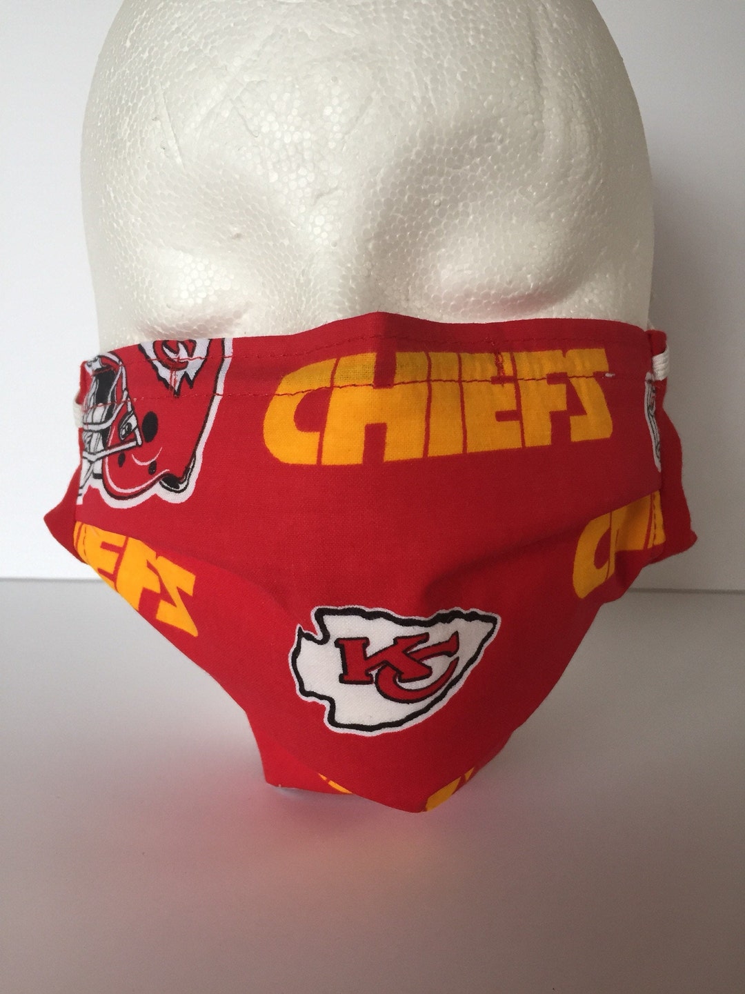 Face Mask Kansas City Chiefs Washable Fabric Three Layer Face Protector ...
