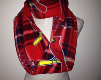Cardinal Red Fleece Infinity Scarf | Etsy