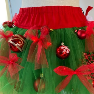 Adult Christmas Tutu Size Medium Ready to Ship Red Decorated Tutu Red ...