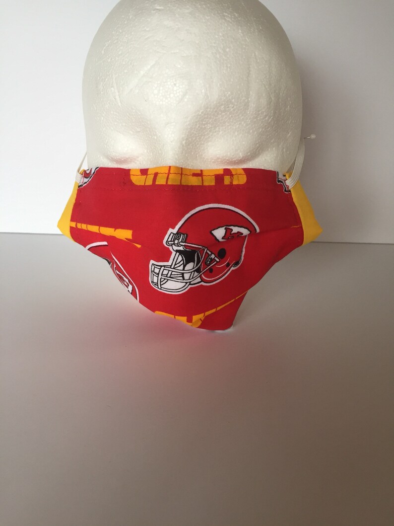 Face Mask Kansas City Chiefs Washable Fabric Three Layer Face Protector ...