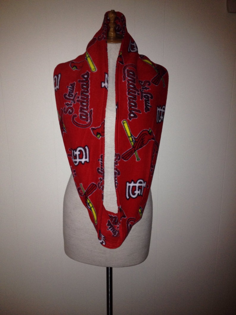 Cardinal Red Fleece Infinity Scarf - Etsy