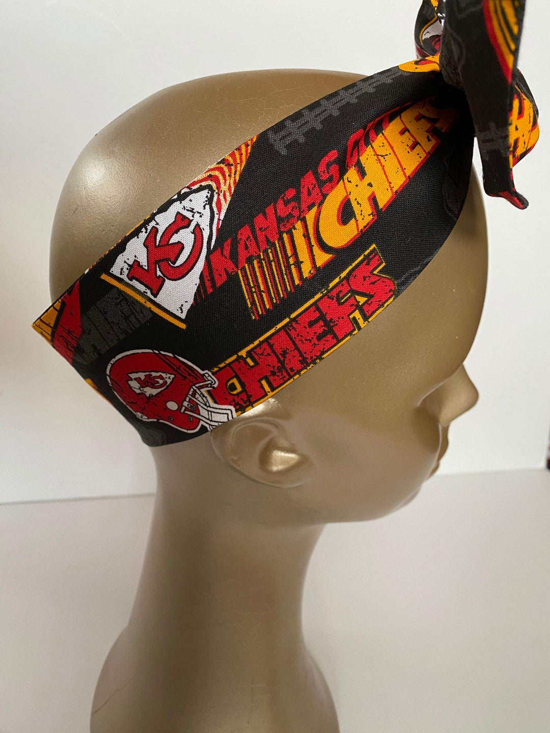 KC Chiefs Black and Grey Kansas City Kingdom Headband Knot Headband - Etsy