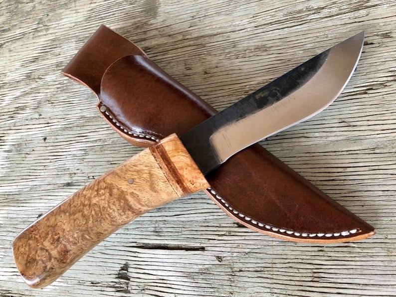 Hunting Camp Utility Knife W/high Carbon Steel 1095 Blade | Etsy