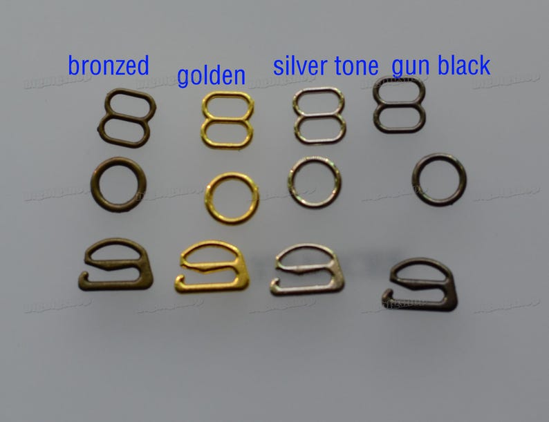 10 Metal Hardware Bra Lingerie Adjuster Strap Sliders Rings Hoop ...