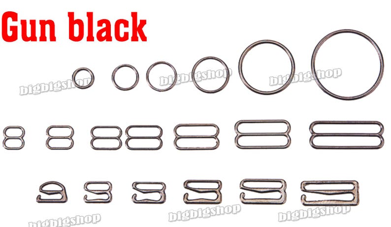 10 Metal Hardware Bra Lingerie Adjuster Strap Sliders Rings Hoop ...