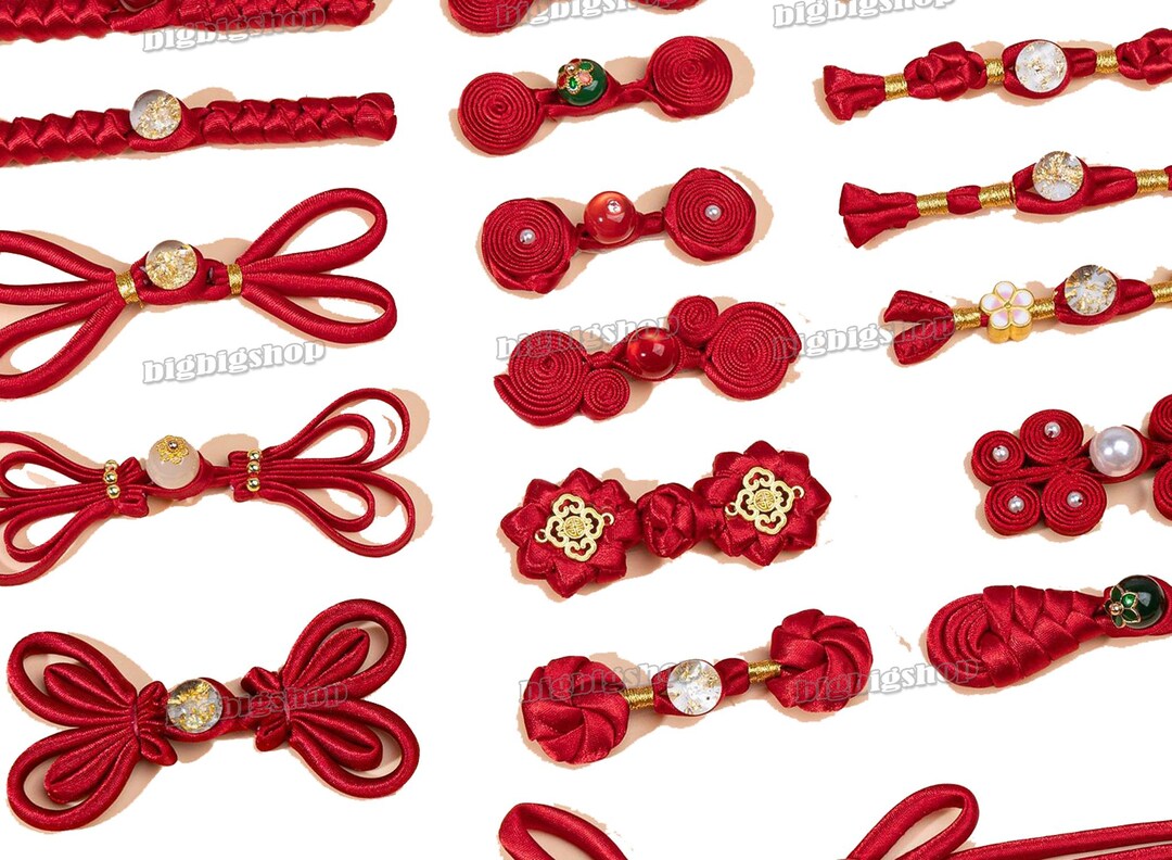 5pcs Sewing Fasteners Chinese Knot Button Cheongsam Frog Closure With ...