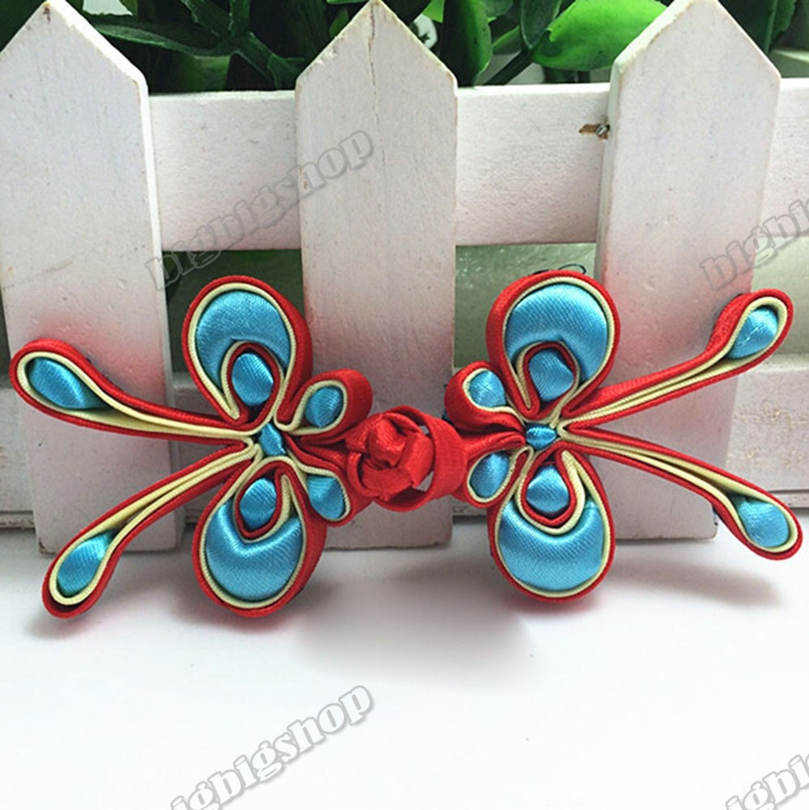 Fabric Sewing Fasteners Satin Butterfly Handmade Chinese Closure Knot ...