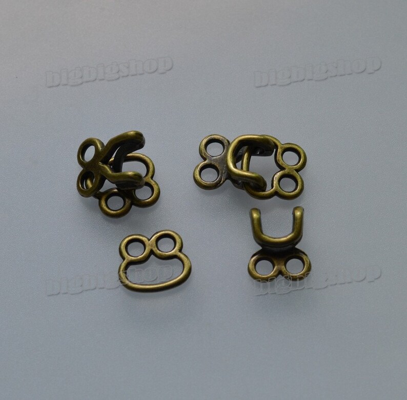 Brass Metal Hook and Eye Fur Coat Clasps Closure Bikini Bra Strap ...