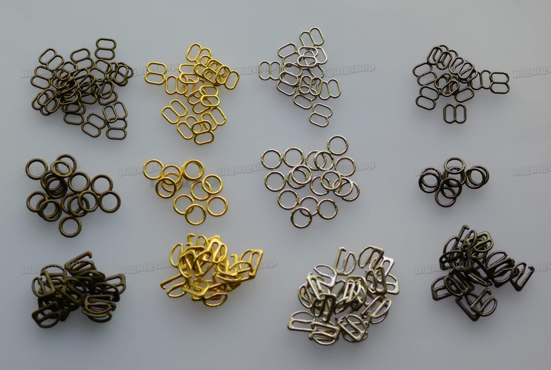 10pcs 6mm Metal Hardware Bra Lingerie Adjustment Strap Sliders Rings ...