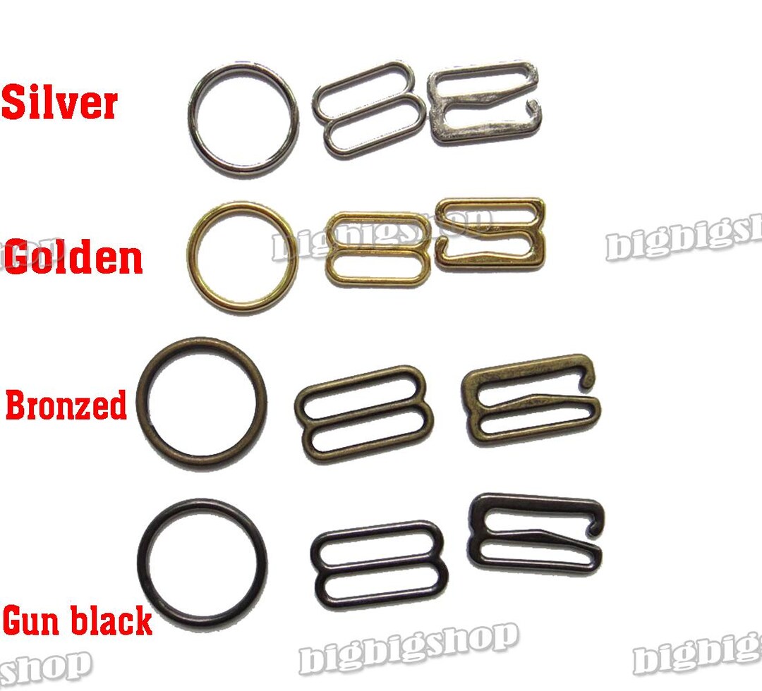 10 Metal Hardware Bra Lingerie Adjuster Strap Sliders Rings Hoop ...