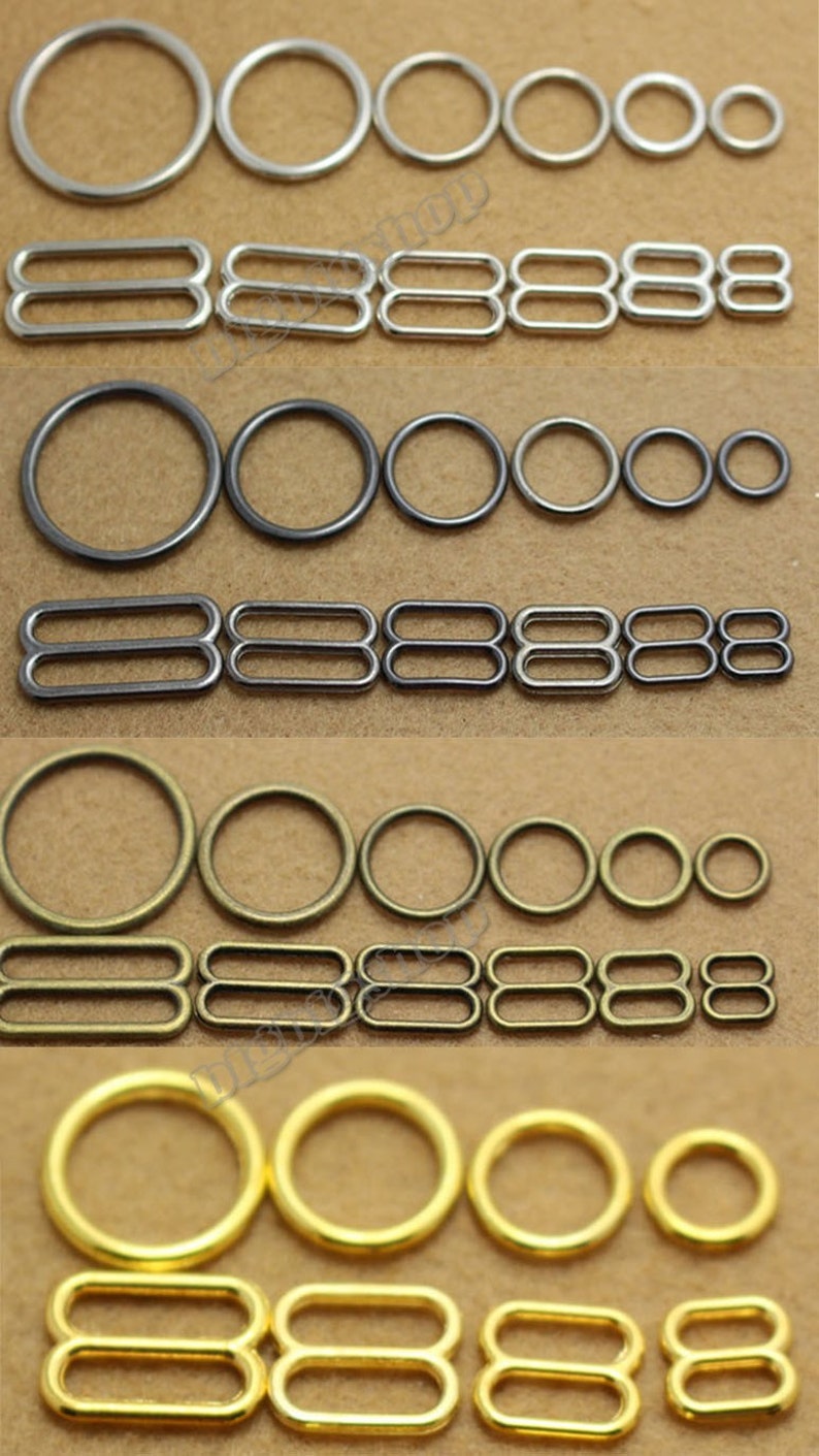 Lots 200set Metal Bra Lingerie Adjustment Strap Slides and - Etsy