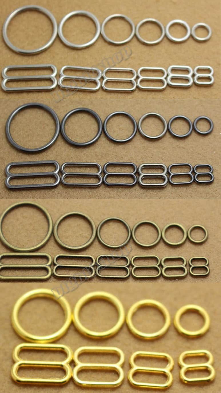Lots 200set Metal Bra Lingerie Adjustment Strap Slides and - Etsy