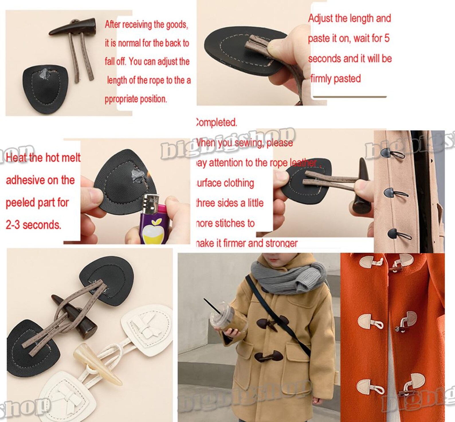 5pcs/10pcs Ox Horn Buckle Synthetic Leather Frog Toggle Clasp Buttons ...