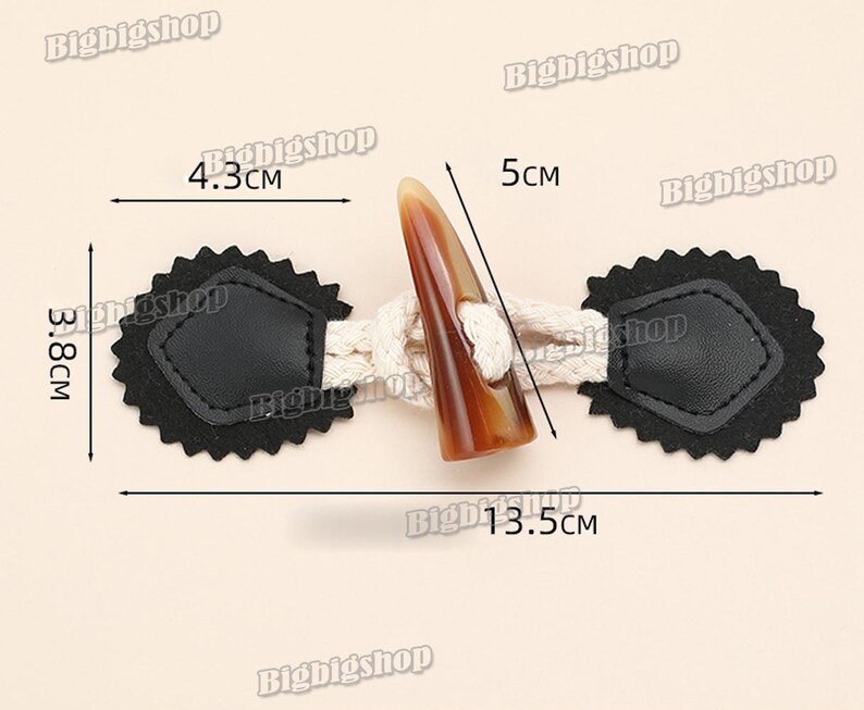 5pcs/10pcs Ox Horn Buckle Synthetic Leather Frog Toggle Clasp Buttons ...