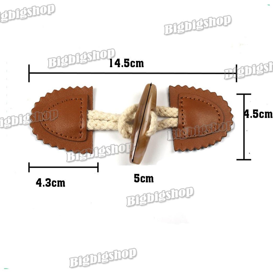 5pcs/10pcs Ox Horn Buckle Synthetic Leather Frog Toggle Clasp Buttons ...