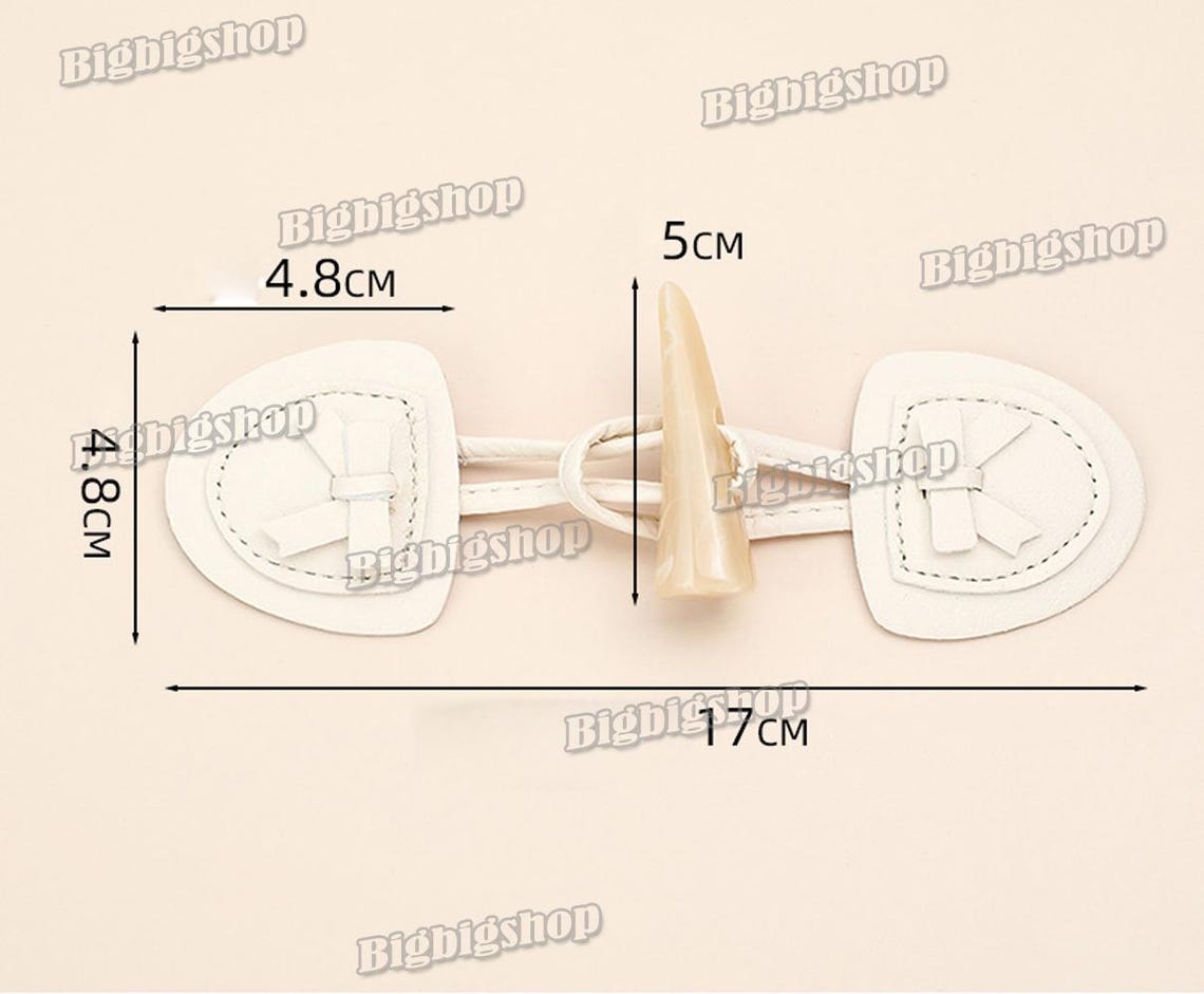 5pcs/10pcs Ox Horn Buckle Synthetic Leather Frog Toggle Clasp Buttons ...