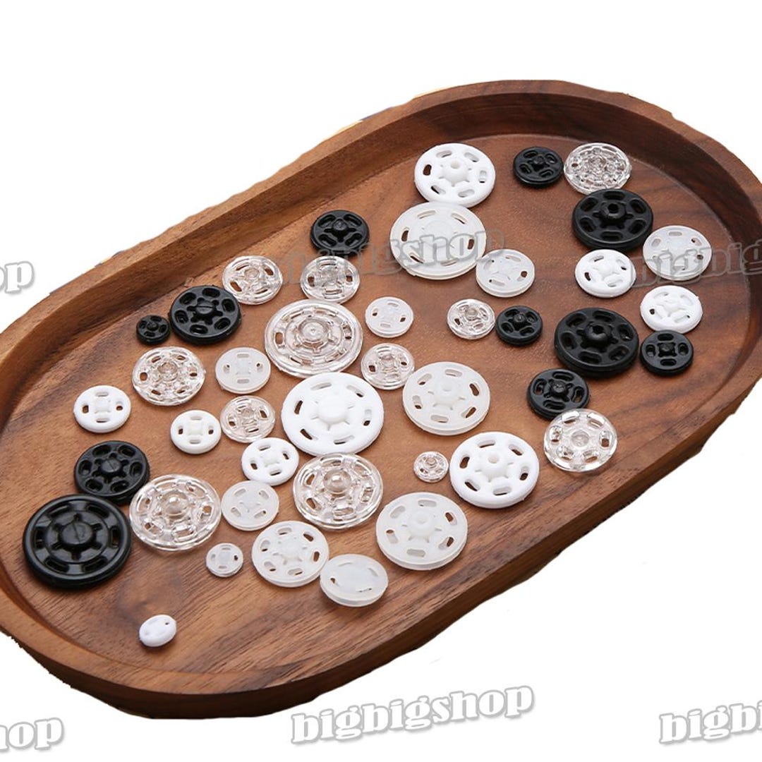 100sets KAM Popper Plastic Sew-on Invisible Snaps Fastener Press Studs ...